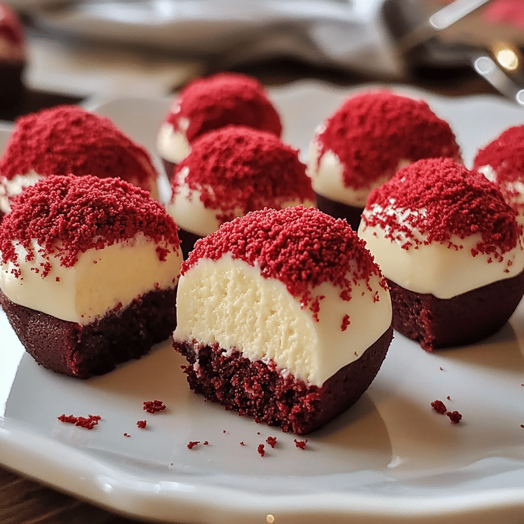 Red Velvet Cheesecake Bites - JOYOUS BITES